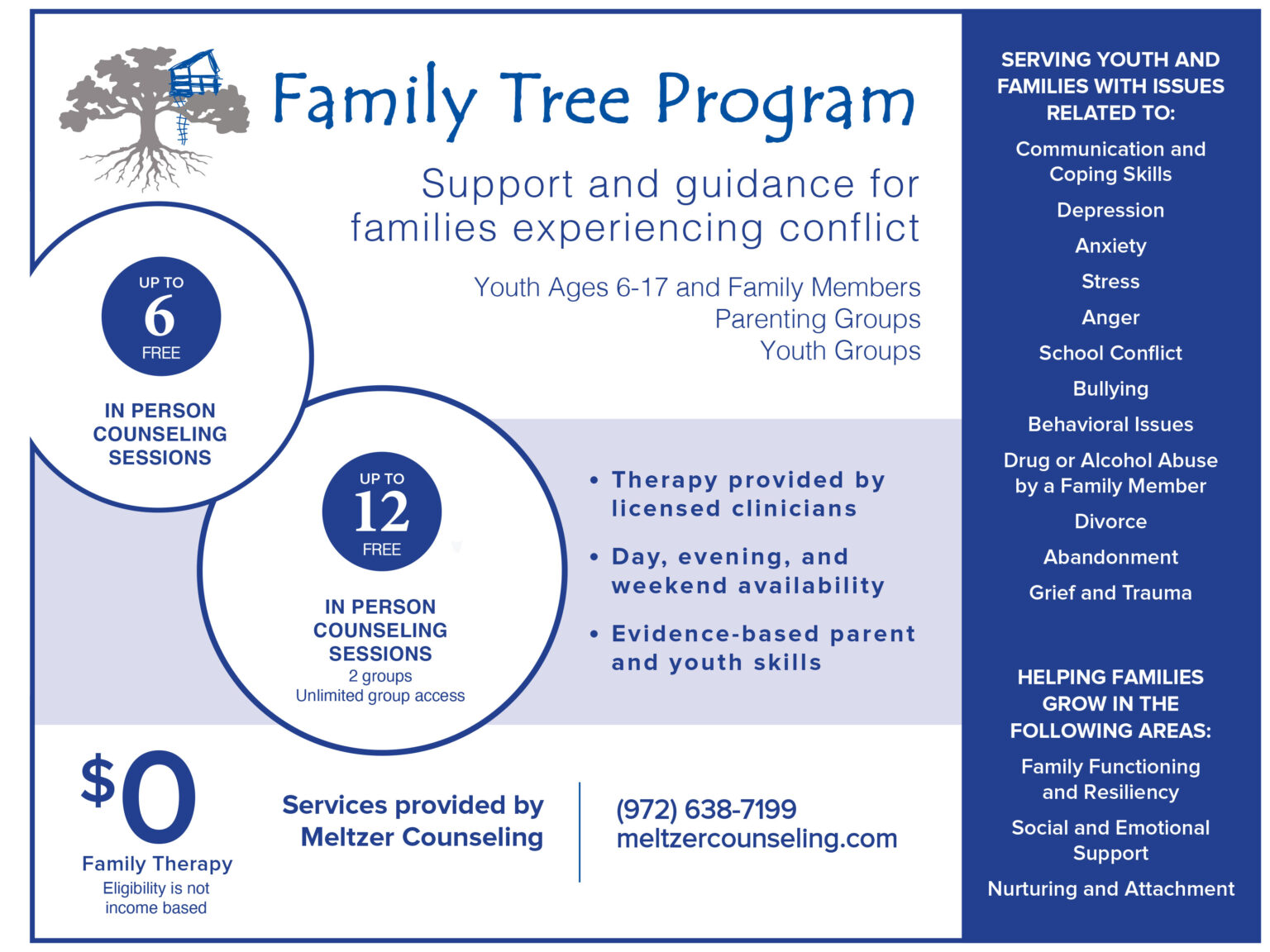 Free Family Therapy for Families, Teens, and Chidren | Meltzer Counseling
